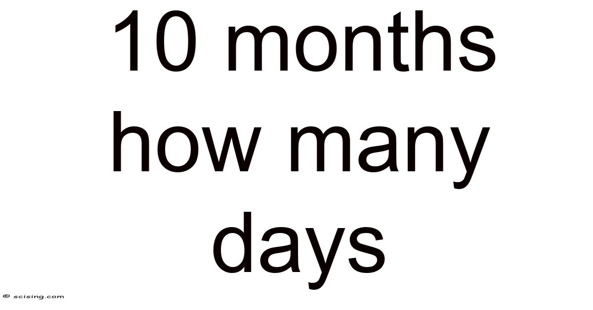 10 Months How Many Days