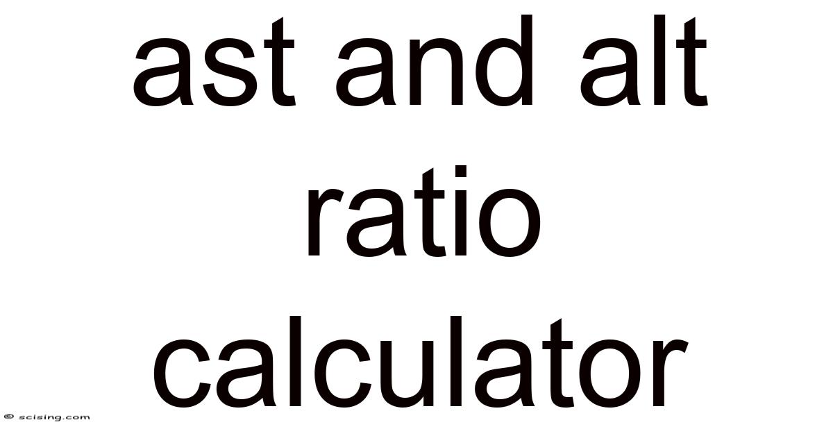 Ast And Alt Ratio Calculator