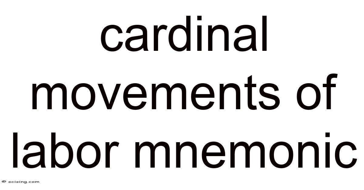 Cardinal Movements Of Labor Mnemonic