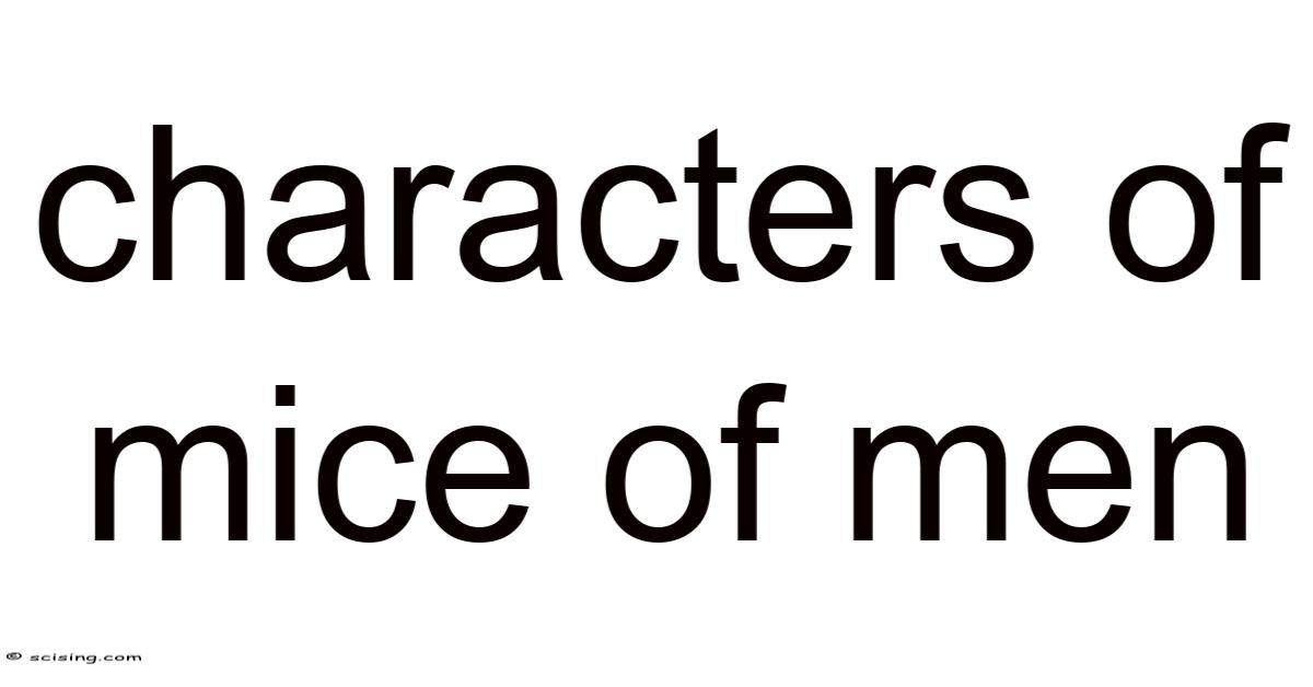 Characters Of Mice Of Men