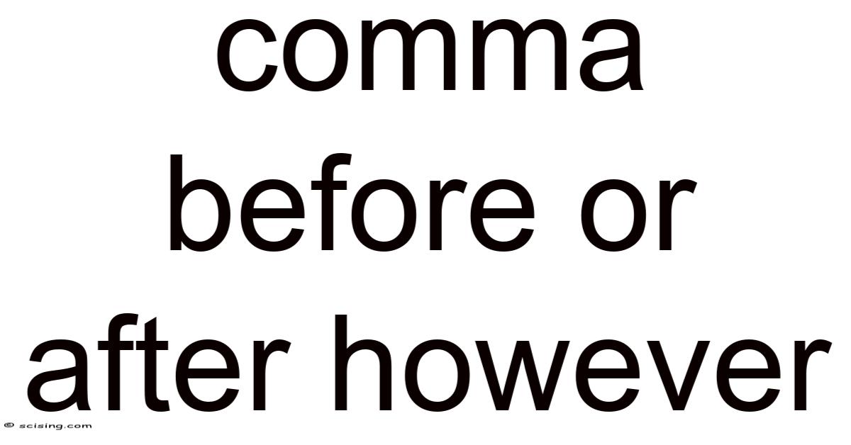 Comma Before Or After However