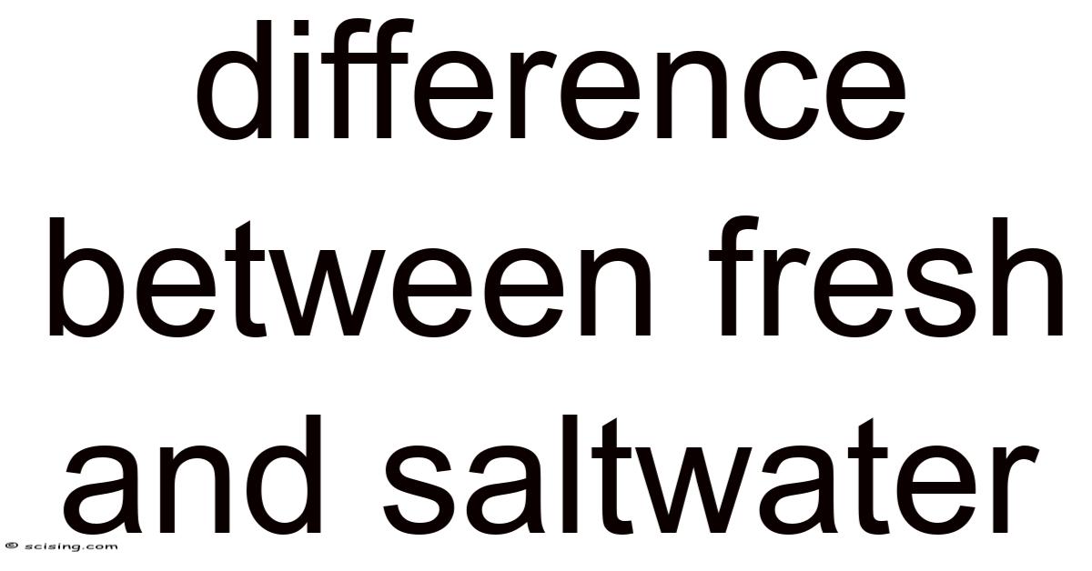 Difference Between Fresh And Saltwater