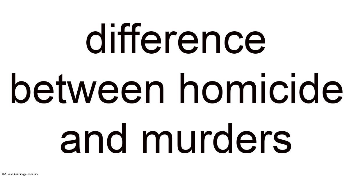 Difference Between Homicide And Murders