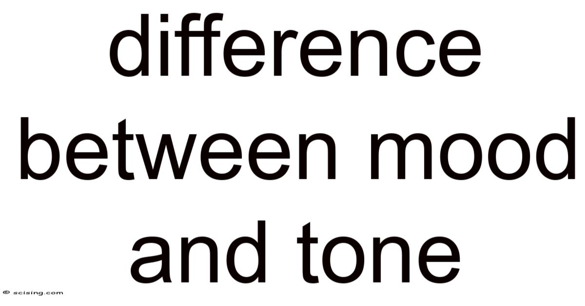 Difference Between Mood And Tone
