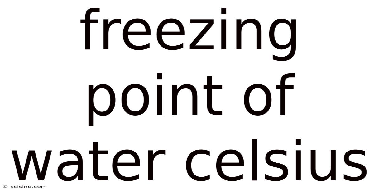 Freezing Point Of Water Celsius