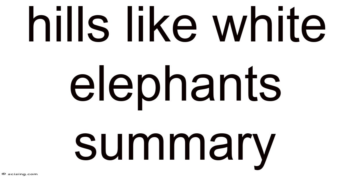 Hills Like White Elephants Summary