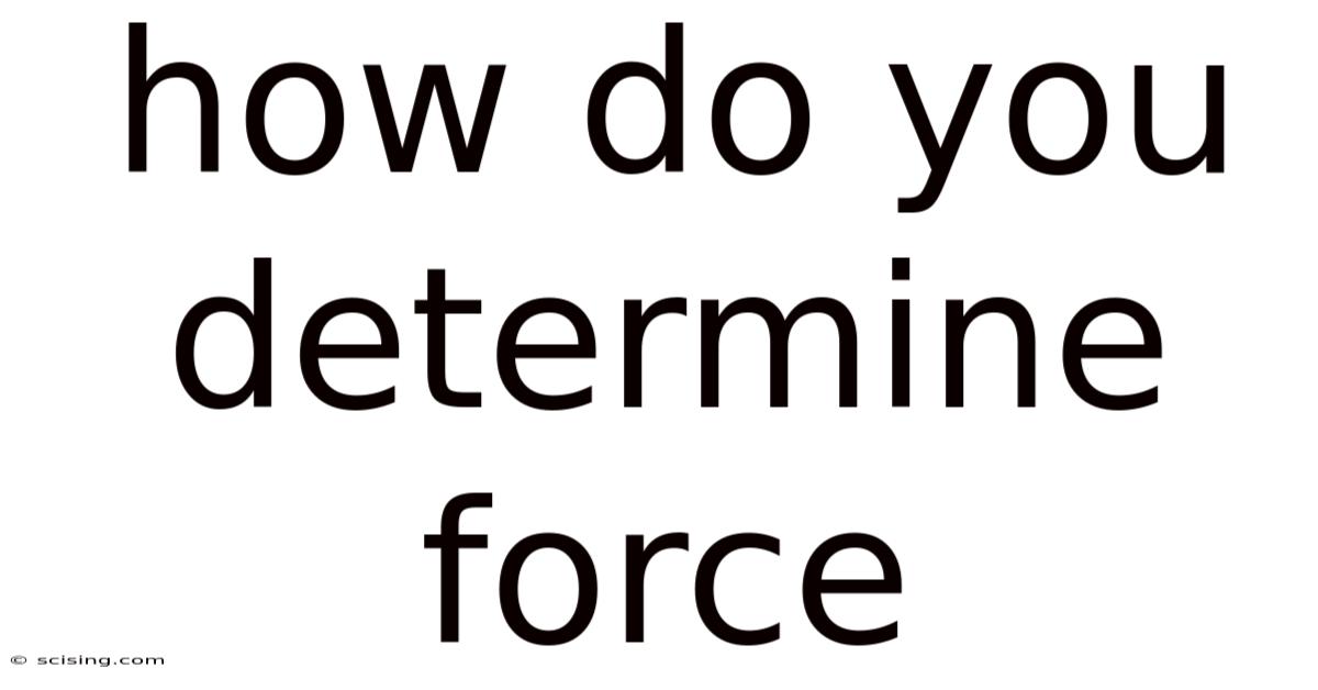 How Do You Determine Force