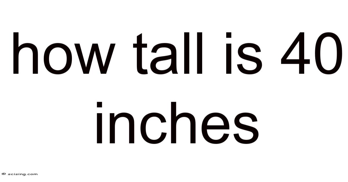 How Tall Is 40 Inches