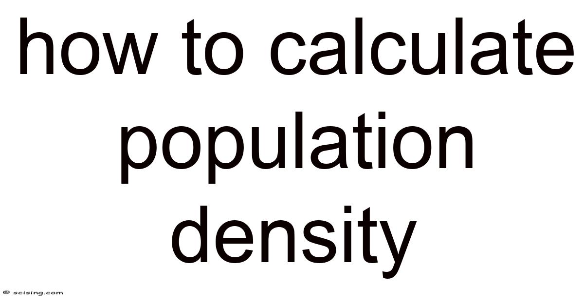 How To Calculate Population Density