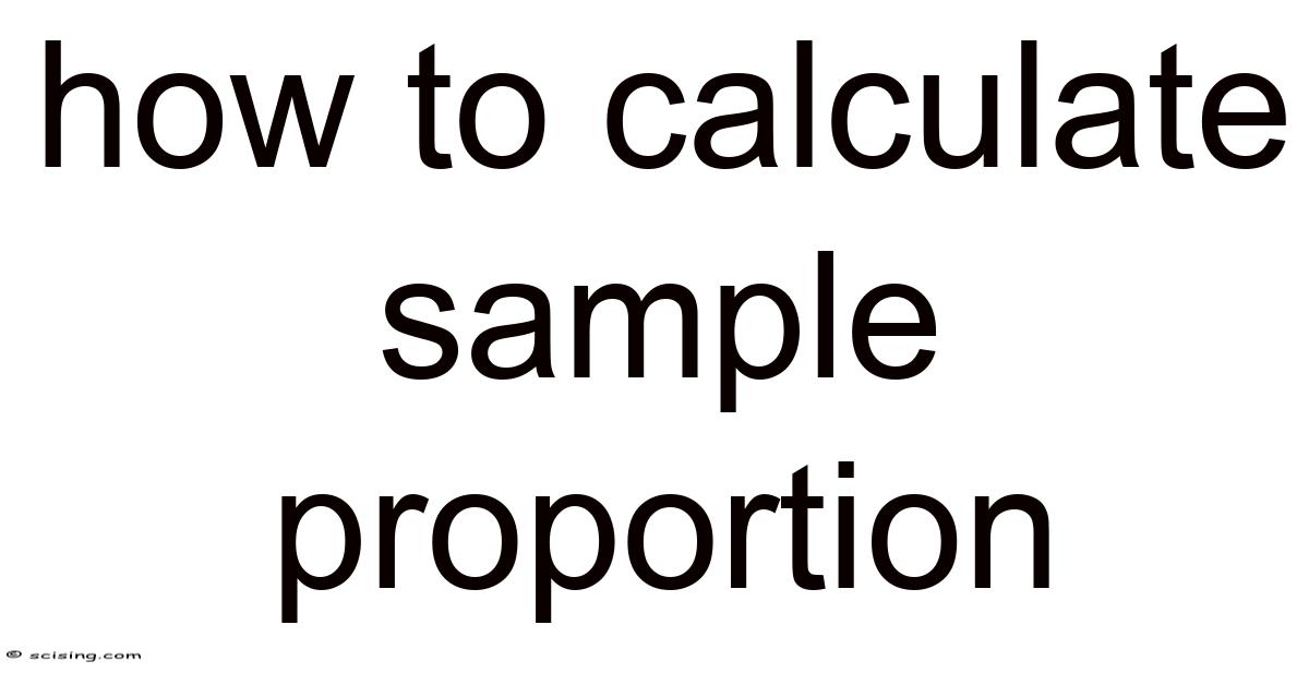 How To Calculate Sample Proportion