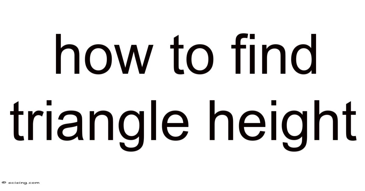 How To Find Triangle Height