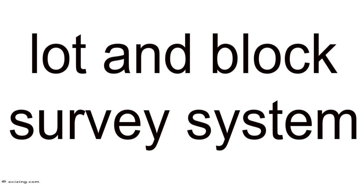 Lot And Block Survey System