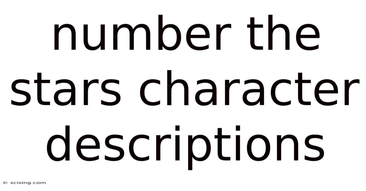 Number The Stars Character Descriptions