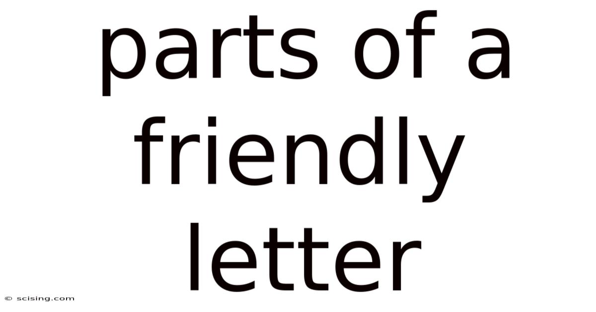 Parts Of A Friendly Letter