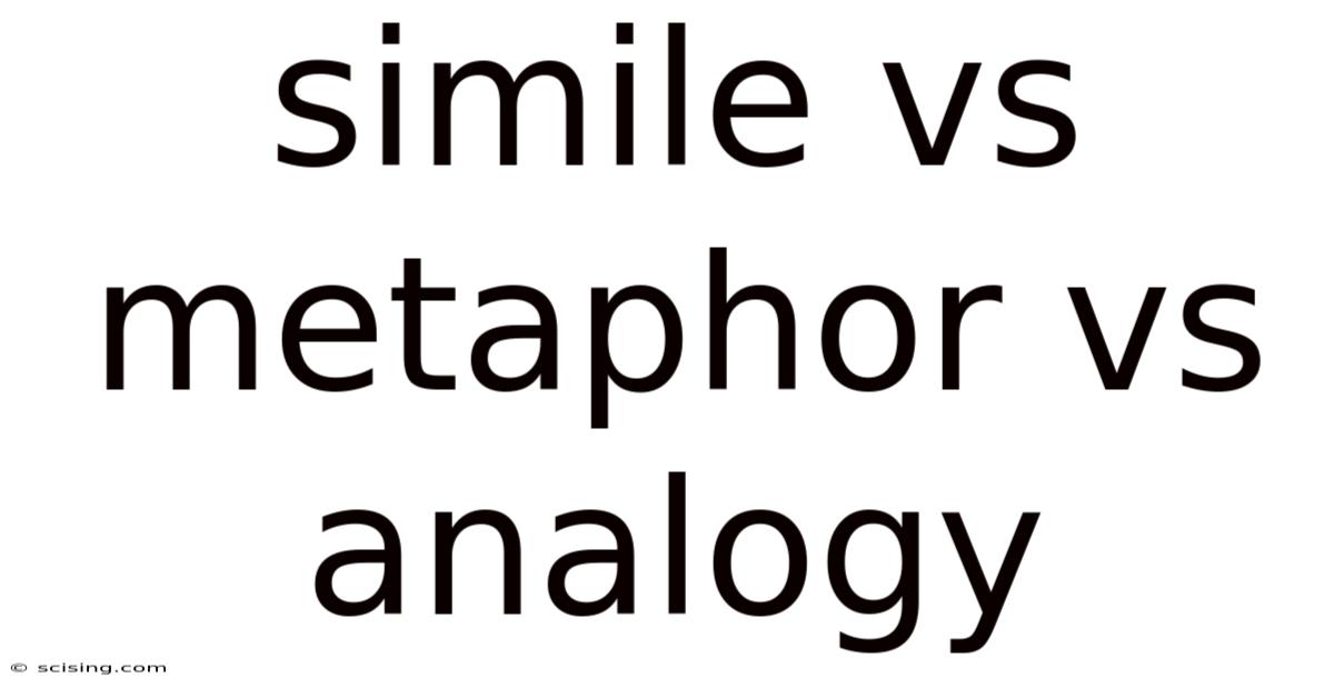 Simile Vs Metaphor Vs Analogy