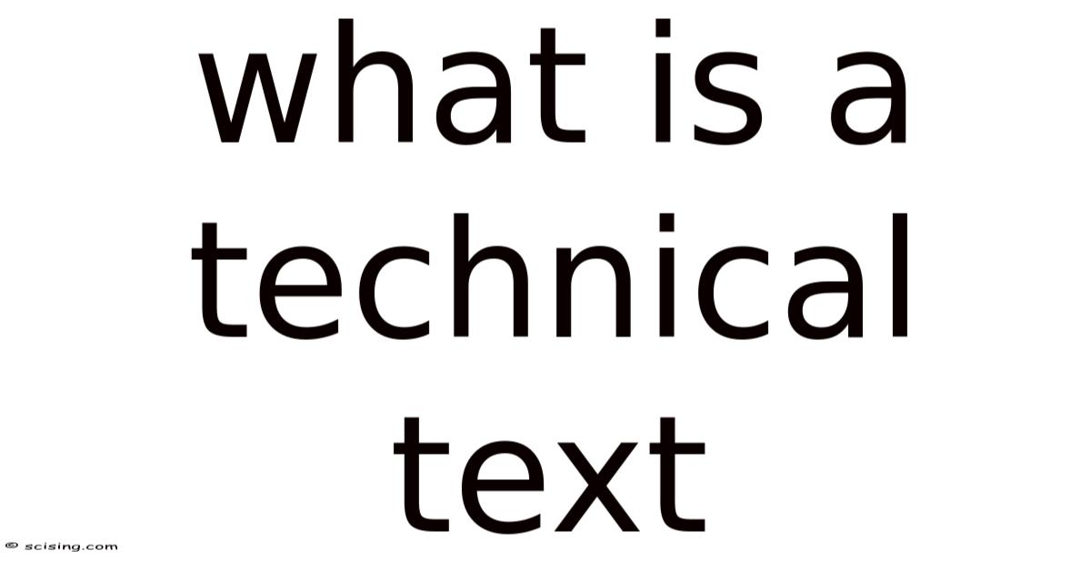 What Is A Technical Text