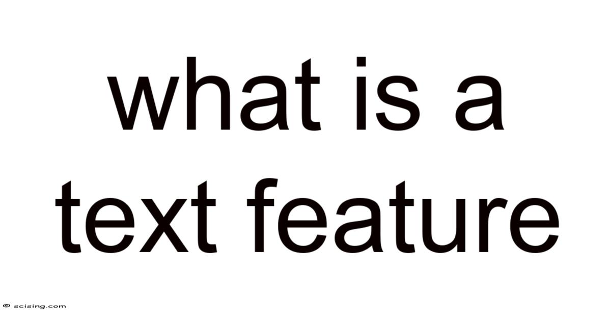 What Is A Text Feature
