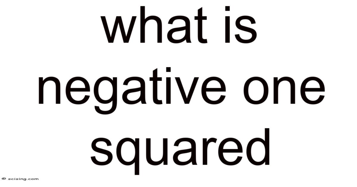What Is Negative One Squared
